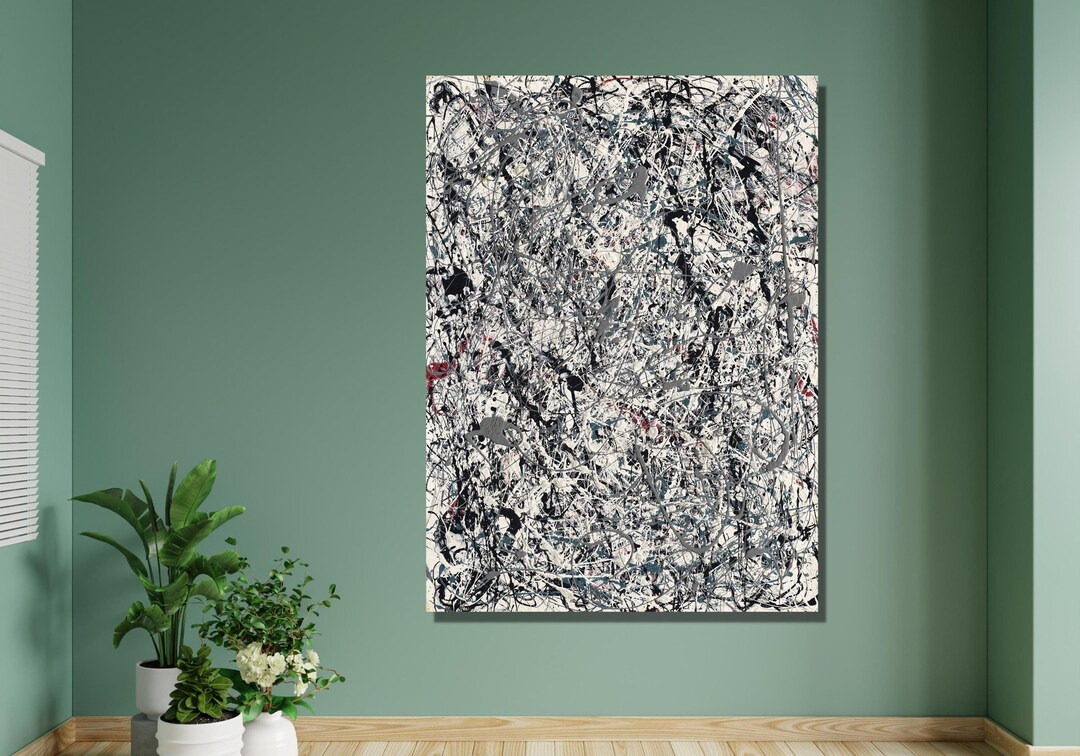 Jackson Pollock Convergence Extra Large Canvas Wall Art Abstract Wall ...