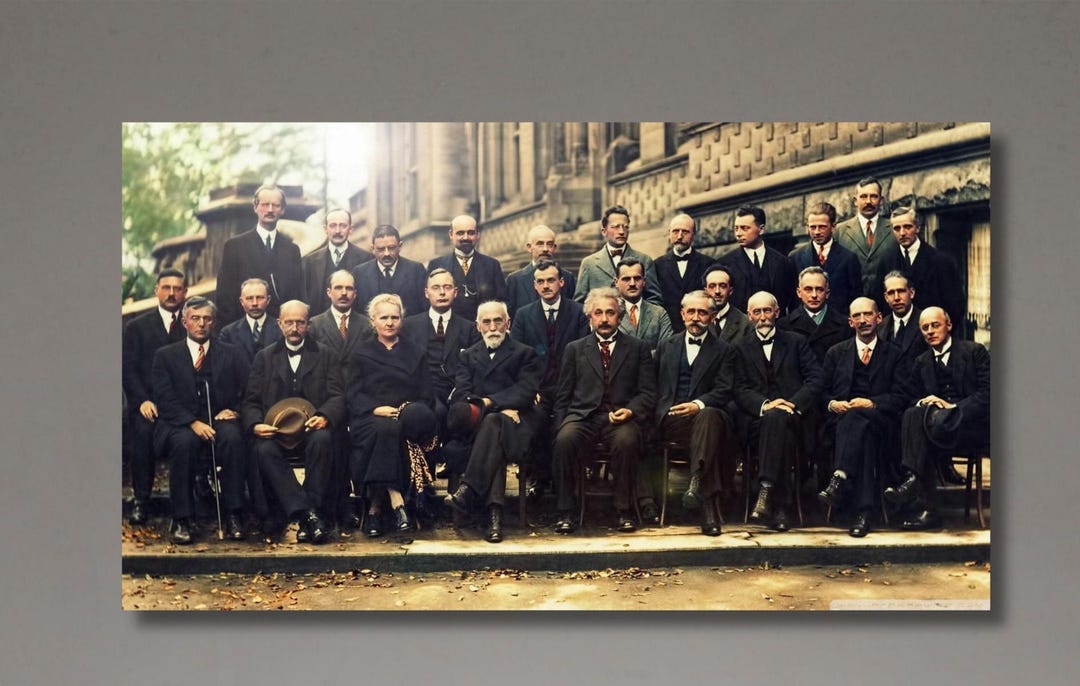 Solvay Conference 1927 Canvas,science Print Painting,vintage Physics ...