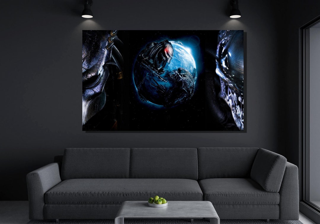 Alien Vs Predator Home Decor,alien Vs Predator Canvas Wall Art,predator ...