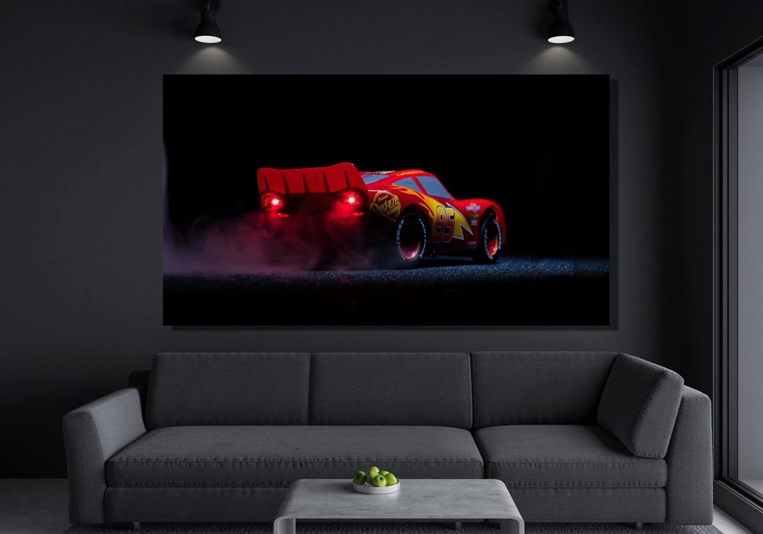 Cars Movie, Cars Movie Wall Art, Car Canvas, Cars Painting, Cars Race ...
