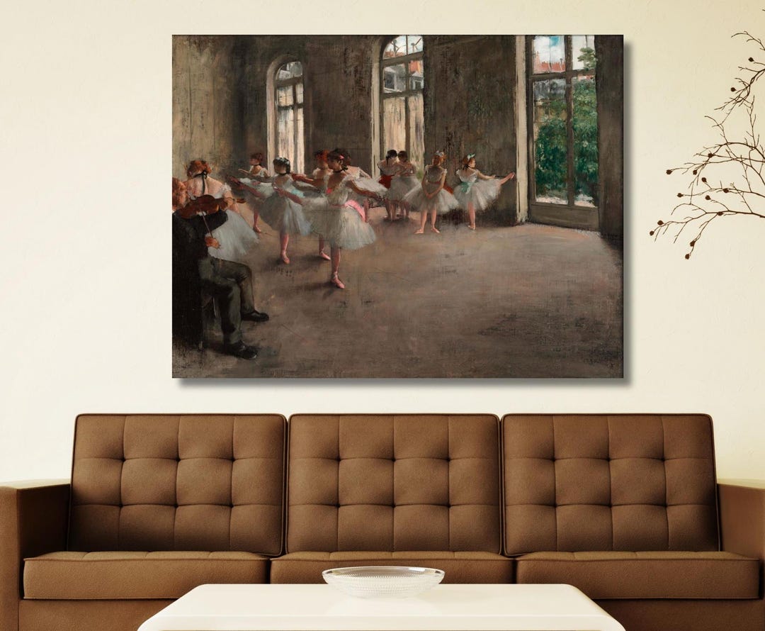 Edgar Degas Ballet Rehearsal Canvas Art,impressionist Ballerina ...