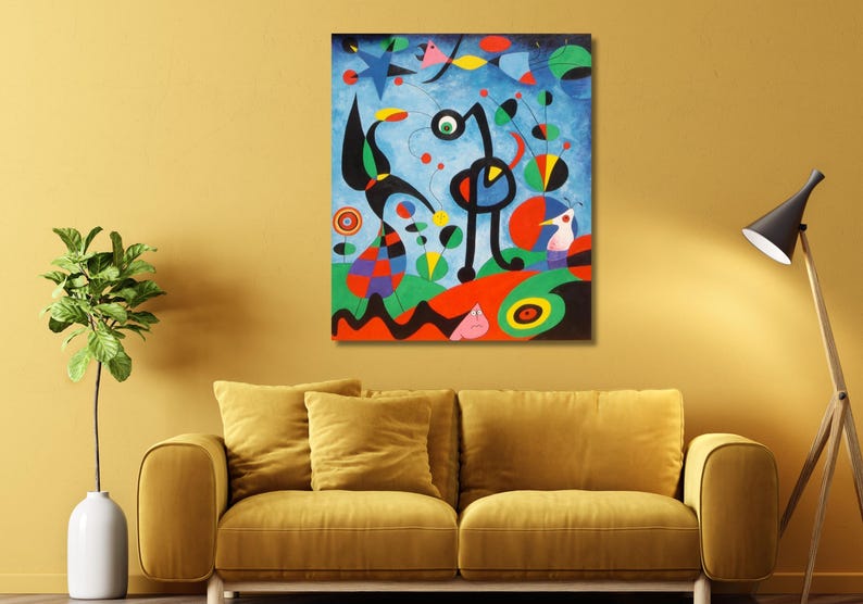 Joan Miro Poster,joan Miró the Garden 1925 Canvas, Joan Miro Exhibition ...