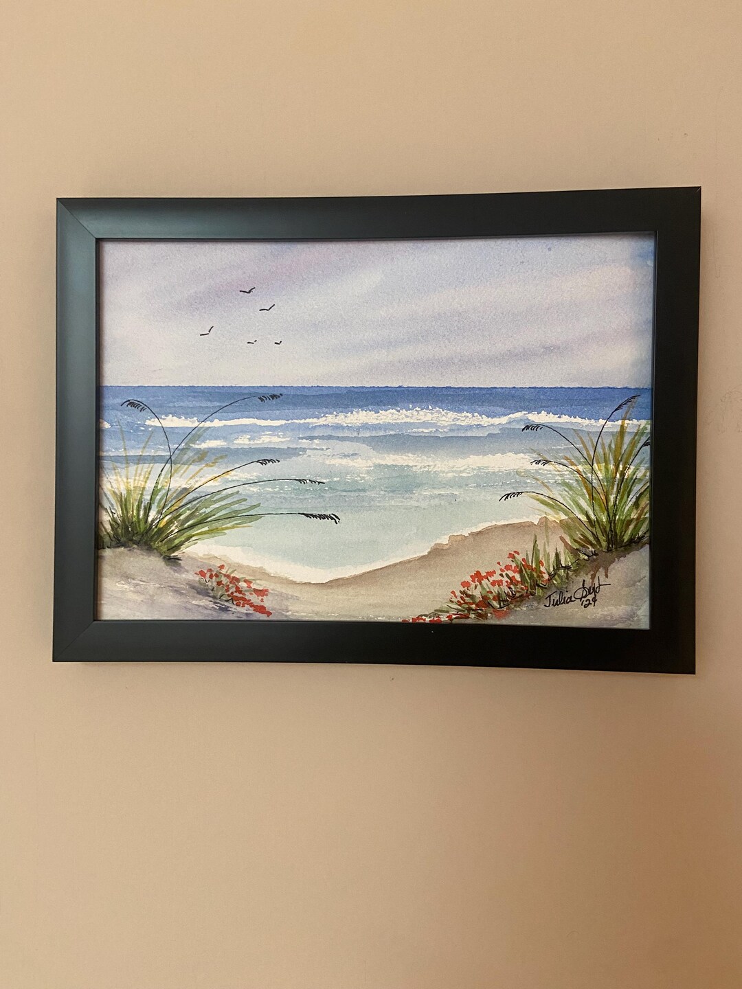 SOLD Beach Vacation Original Watercolor Fine Artbyjuliasexton Beach ...