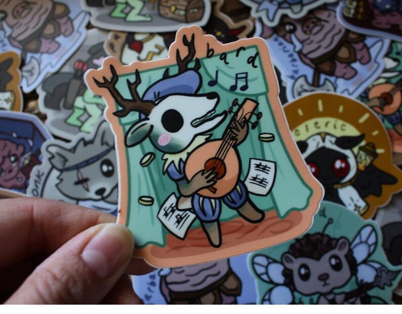 GACHA Cryptid DND TTRPG Fantasy Sticker Mothman Wendigo Bigfoot Squonk ...