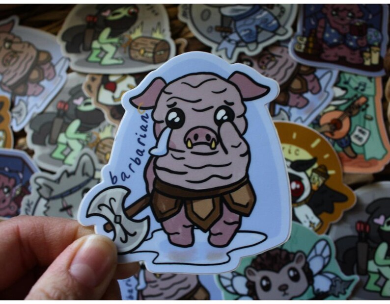 GACHA Cryptid DND TTRPG Fantasy Sticker Mothman Wendigo Bigfoot Squonk ...