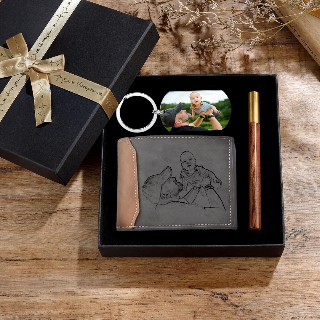 Personalized Custom Photo Mens Wallet,engraved Picture Wallet,slim ...