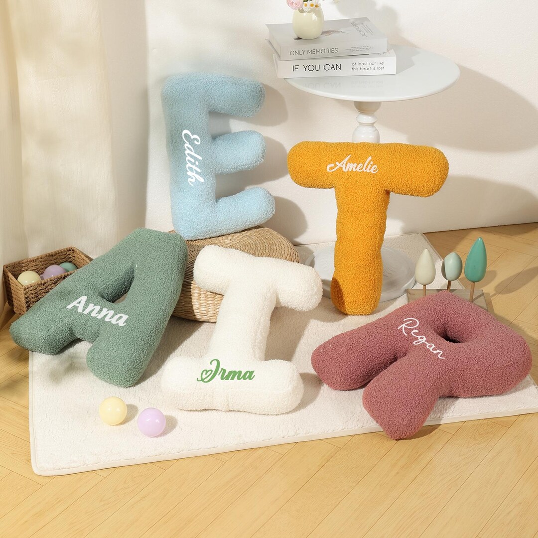 Letter Pillow Cushion in the Shape of Letter Initial Pillow for Kids ...