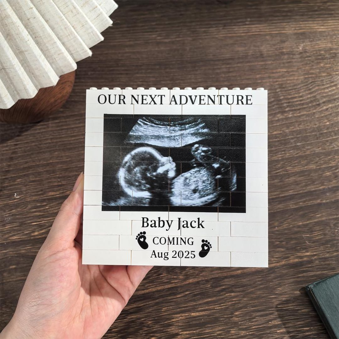 Personalised Ultrasound Building Blocks Baby Scan Photo Building Block ...