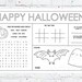 Printable Children's Halloween Placemat, Kid's Halloween Coloring ...