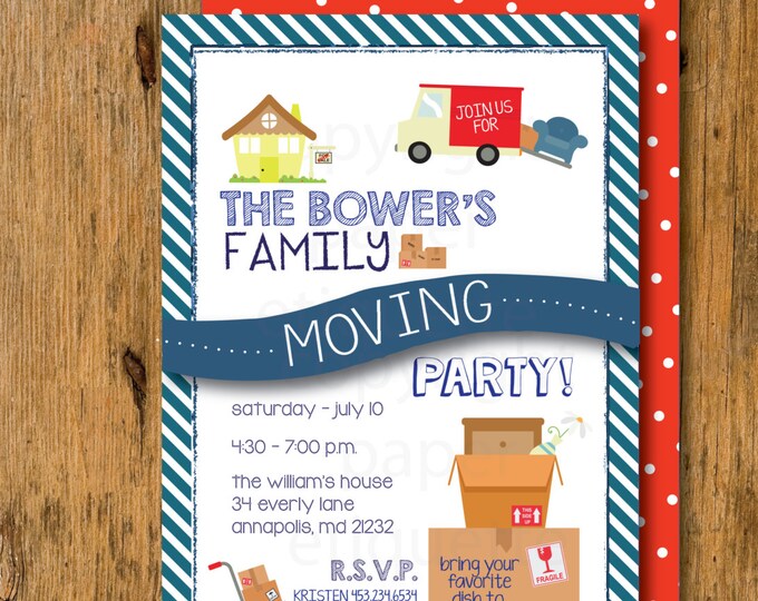Going Away Party, Moving Party Invitation, Virtual Packing Party, We ...