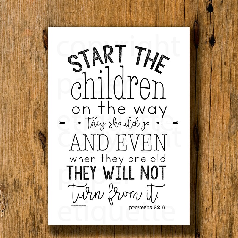 Proverbs 22 6 - Etsy