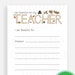 All About My Teacher Printable: Teacher Appreciation Gift, End of ...