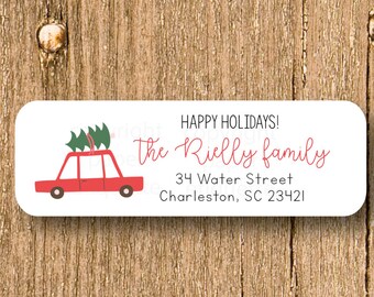Customized Return Address Labels Custom Holiday Address | Etsy