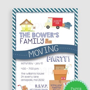 Going Away Party, Moving Party Invitation, Virtual Packing Party, We ...