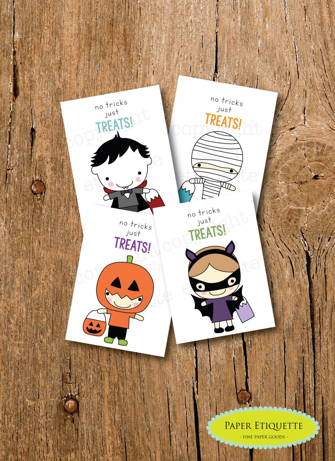 INSTANT UPLOAD Trick or Treat Tags Happy Halloween Treat Bag Favor ...