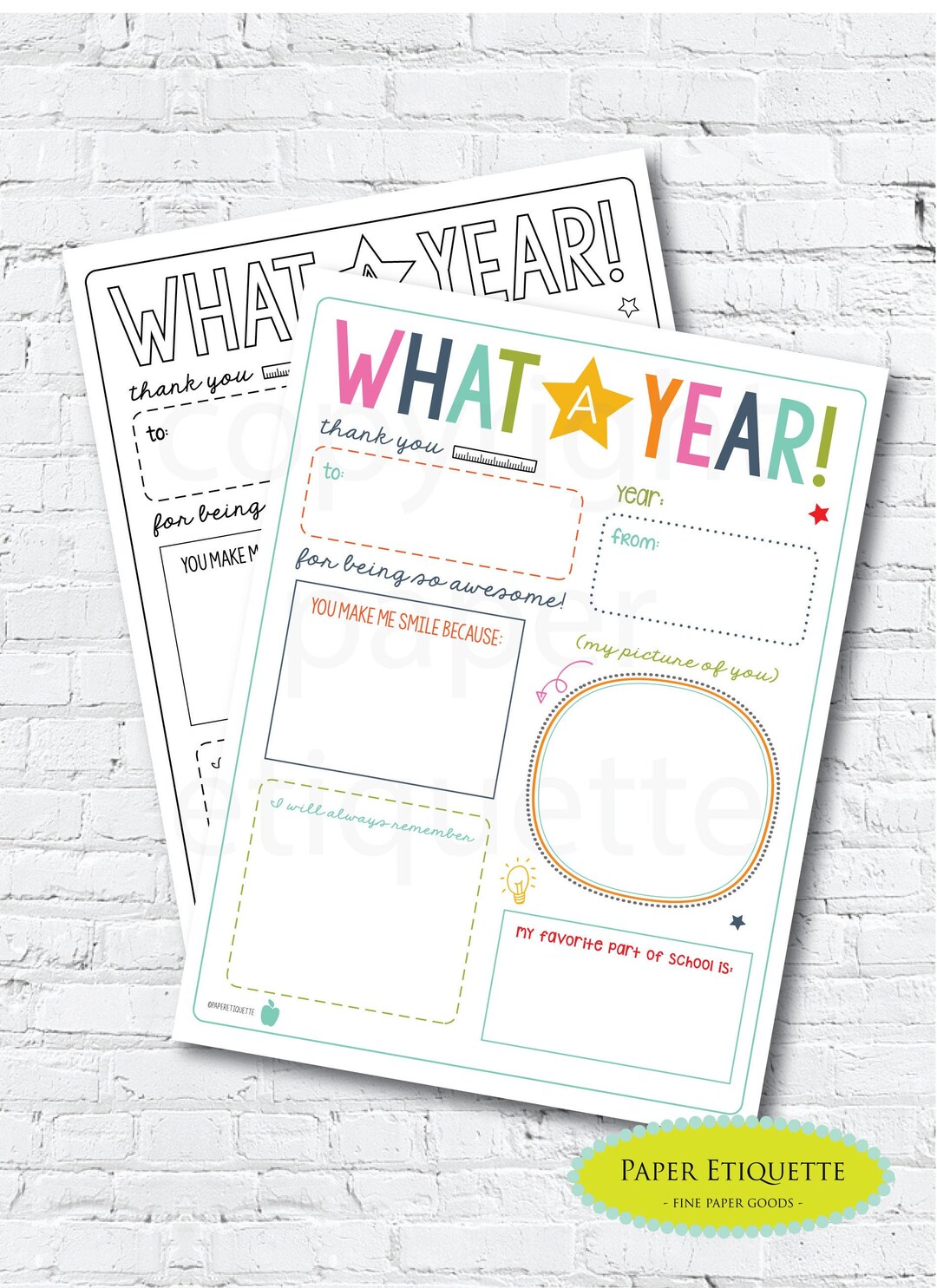 End of School Year Printable, Teacher Appreciation, End of School, All ...