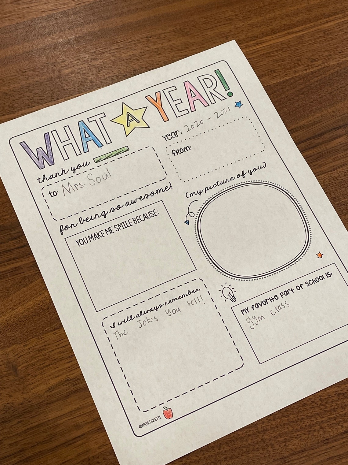 End of School Year Printable Teacher Appreciation End of - Etsy