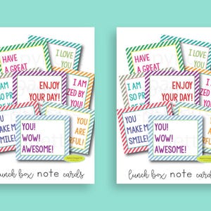 Lunch Box Note Cards, Kids Lunch Cards, Classroom Notes Cards, Lunch ...