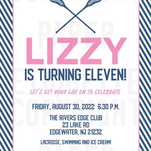 Lacrosse Invitation, Lacrosse Party Invite, Girls Lacrosse, Boys ...