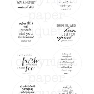 Bible Verse Cupcake Topper, Ornament, Tags and Stickers, Scripture ...