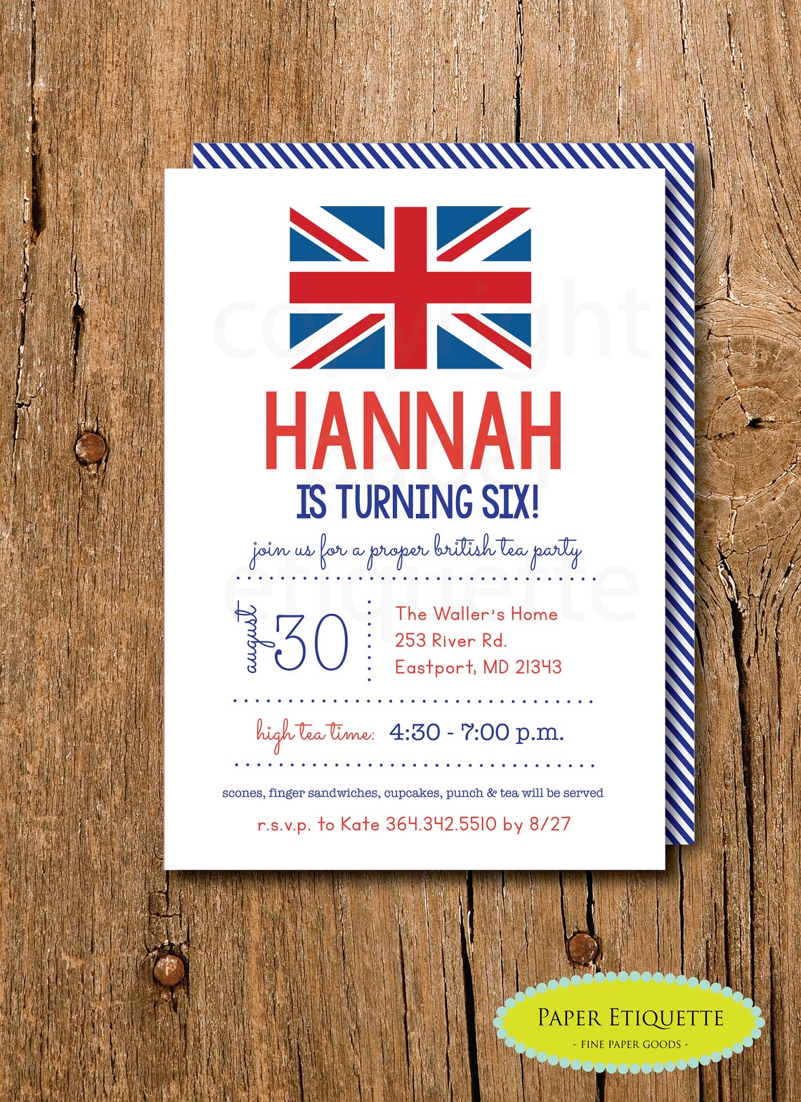 Union Jack Party Invitations British London Birthday Tea - Etsy