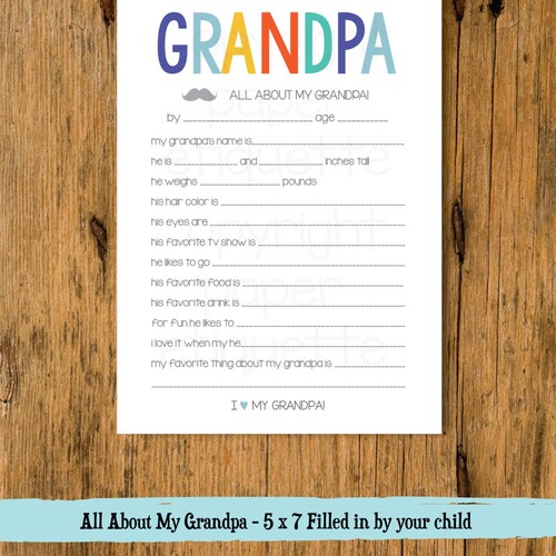 Father's Day BUNDLE All About My Dad INSTANT Download - Etsy