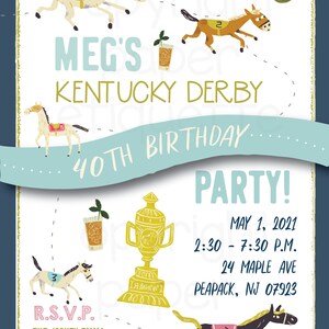 Kentucky Derby Party Invitation, Horse Race Invite, Preakness Invite ...