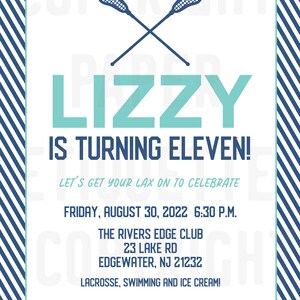 Lacrosse Invitation, Lacrosse Party Invite, Girls Lacrosse, Boys ...