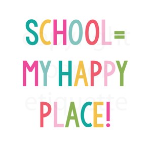 Teacher Gift Classroom Sign School Happy Place - Etsy