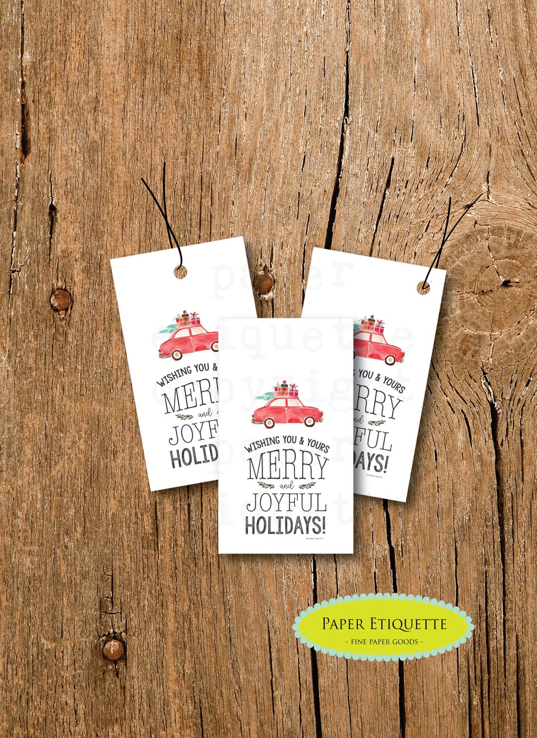 Vintage Christmas Tags - Instant Download Teacher Gift Tags, Retro ...