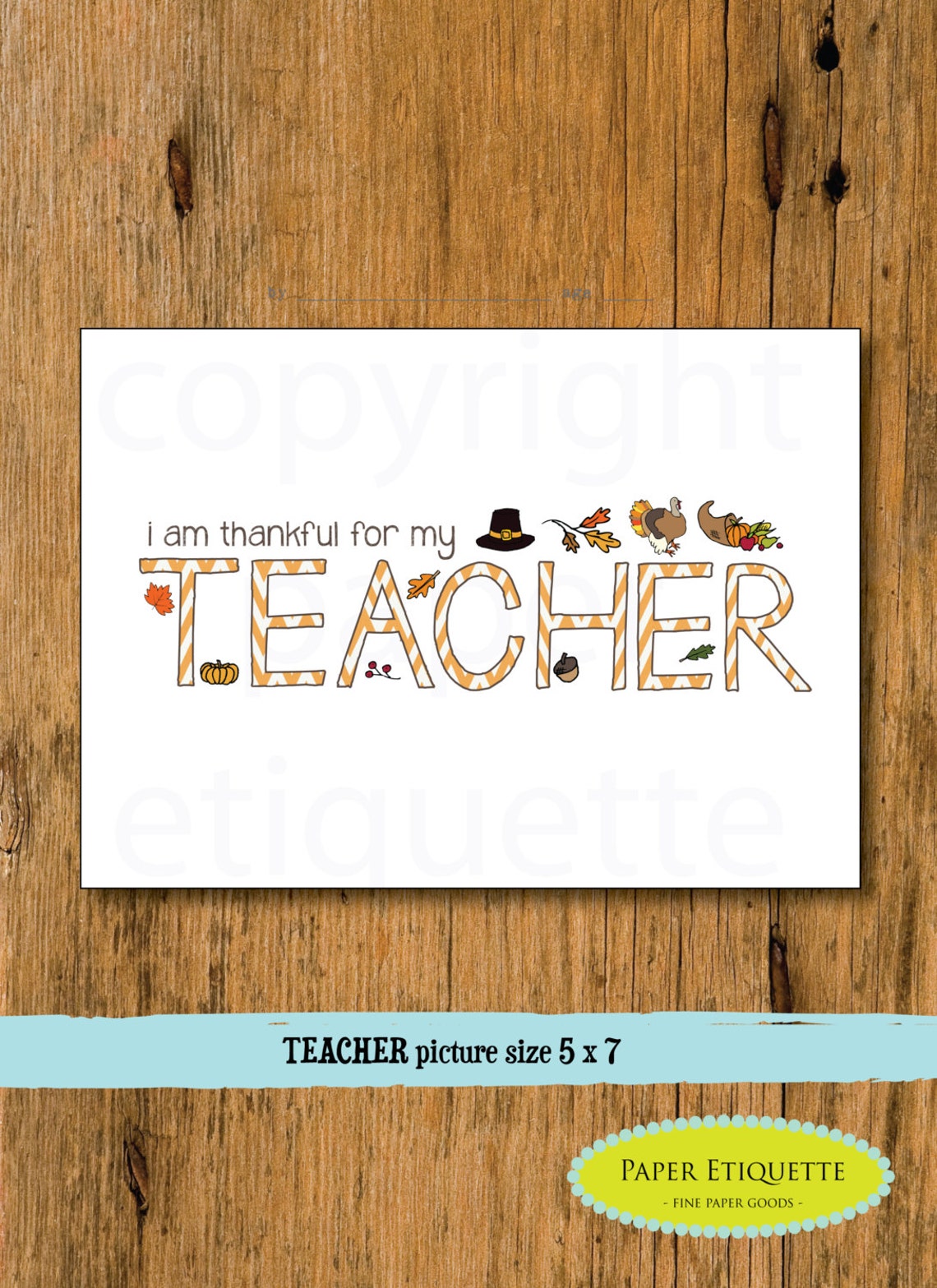 Teacher Thanksgiving Gift /thanksgiving Thankful for My - Etsy