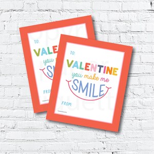Colorful SMILE Valentine's Day Cards - Gender Neutral Valentine ...