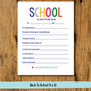All About My Teacher Printable, Teacher Appreciation Week, End of Year ...