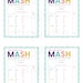 MASH Valentine's Day Cards - Middle School Valentine -valentine Game ...