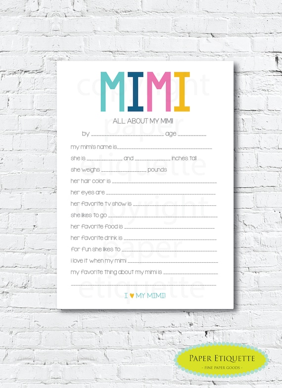 All About Mimi Printable - Printable Word Searches