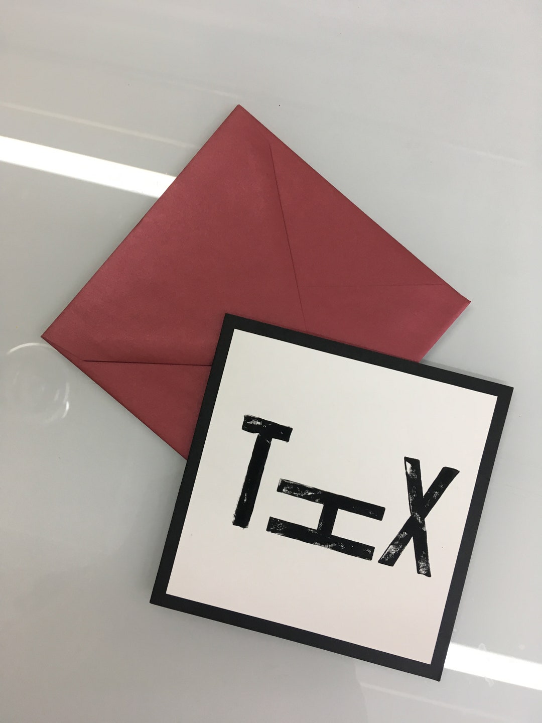 THX Hand-printed Black and White Greeting Card ORIGINAL - Etsy