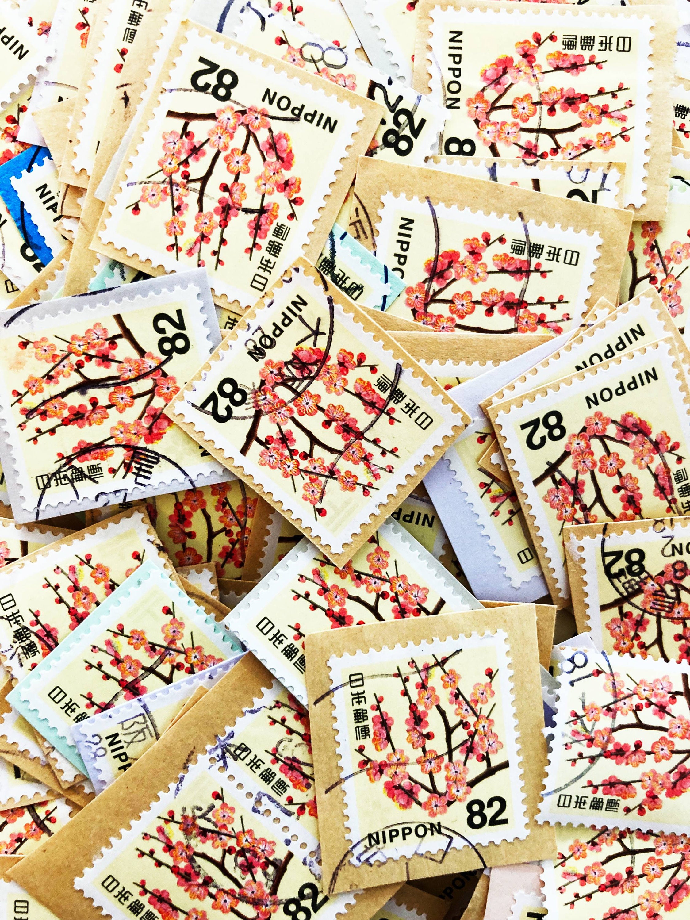 100 Japanese Stamps, You Choose Which Pattern Postage Stamps Japan Art ...