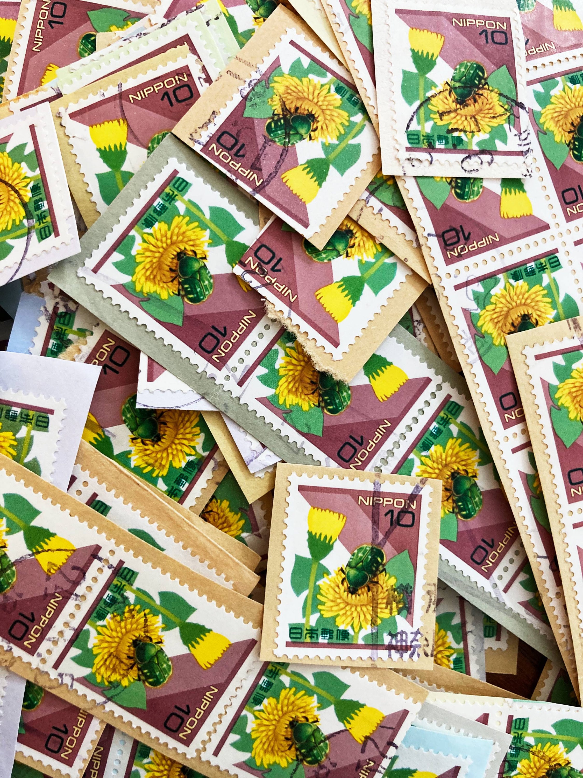 100 Japanese Stamps, You Choose Which Pattern Postage Stamps Japan Art ...