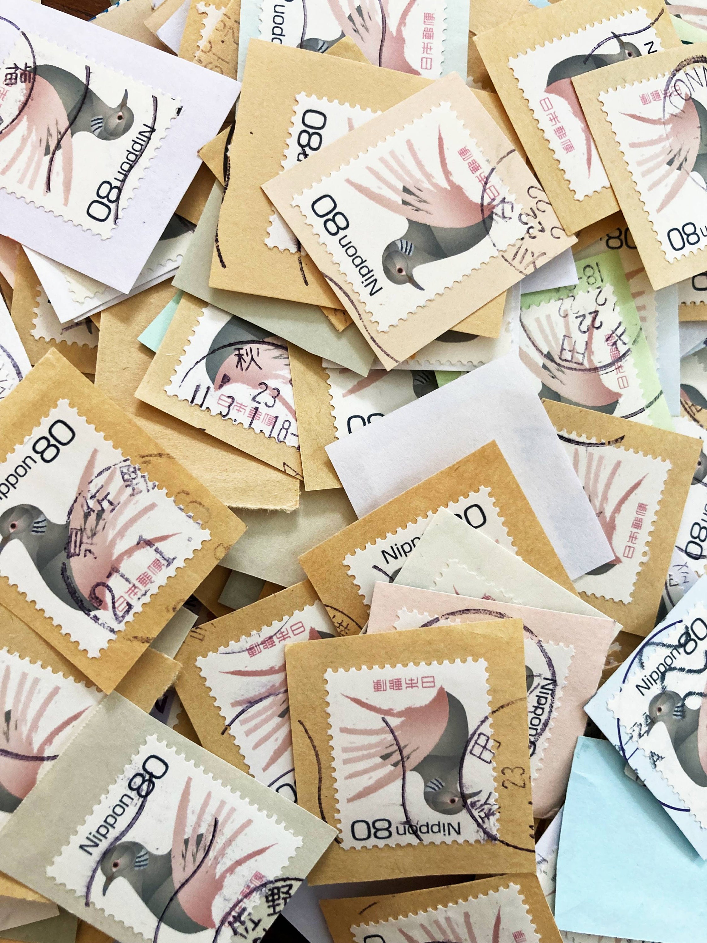 100 Japanese Stamps, You Choose Which Pattern Postage Stamps Japan Art ...