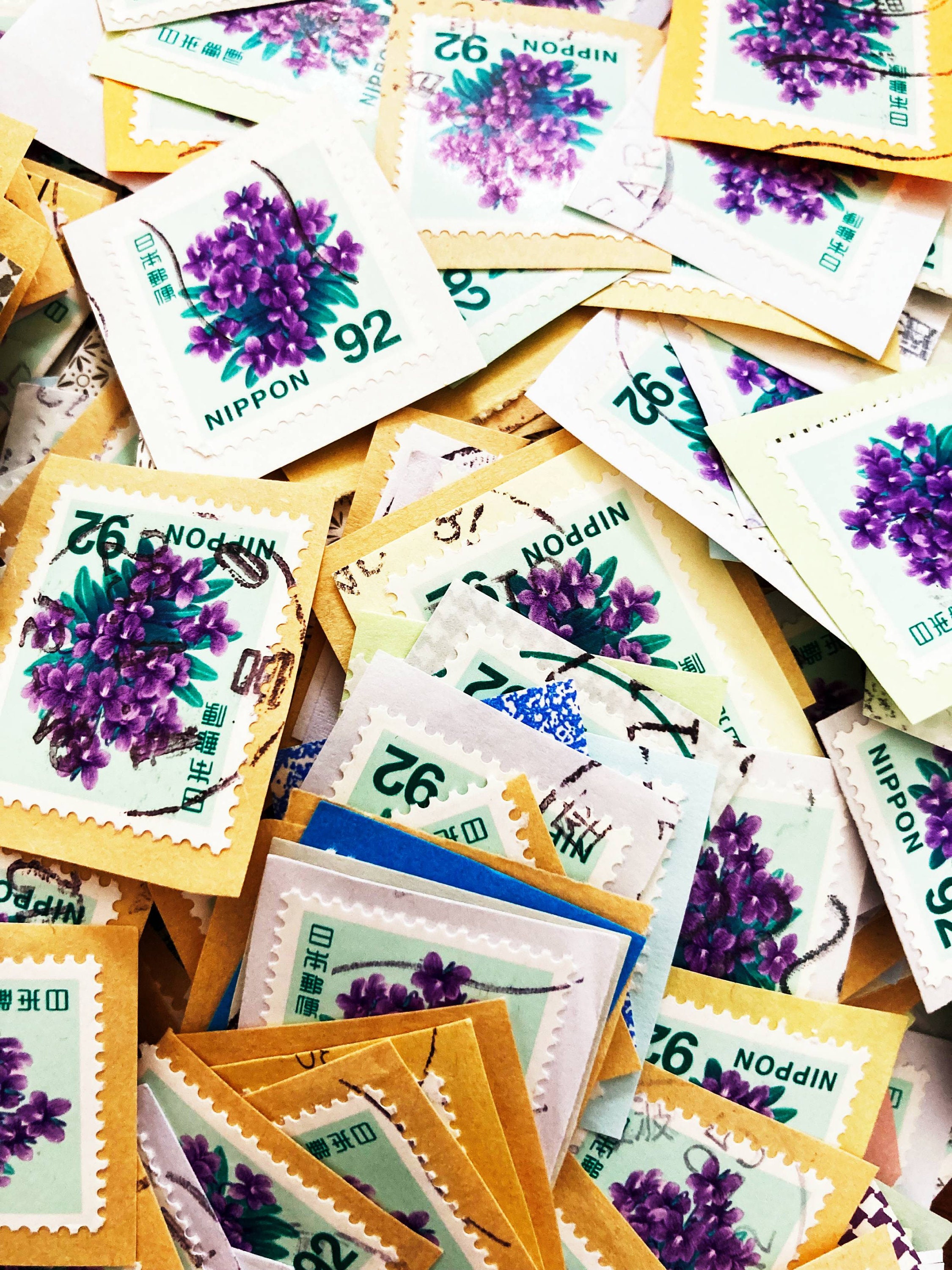 100 Japanese Stamps, You Choose Which Pattern Postage Stamps Japan Art ...
