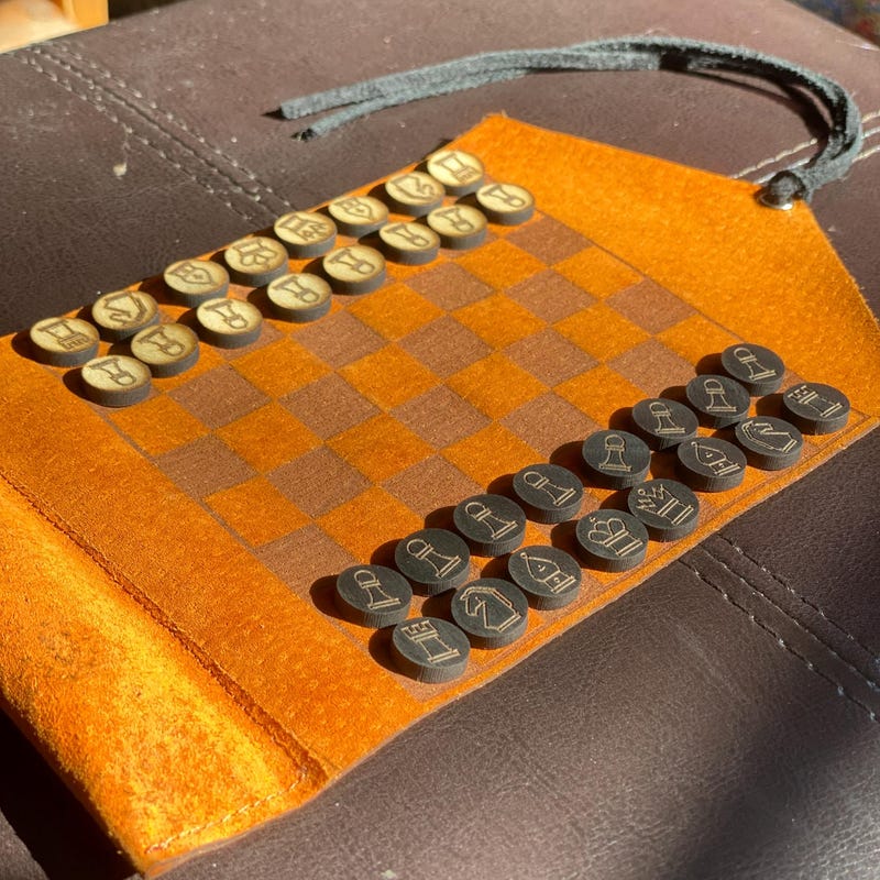 Leather Chess Set - Etsy