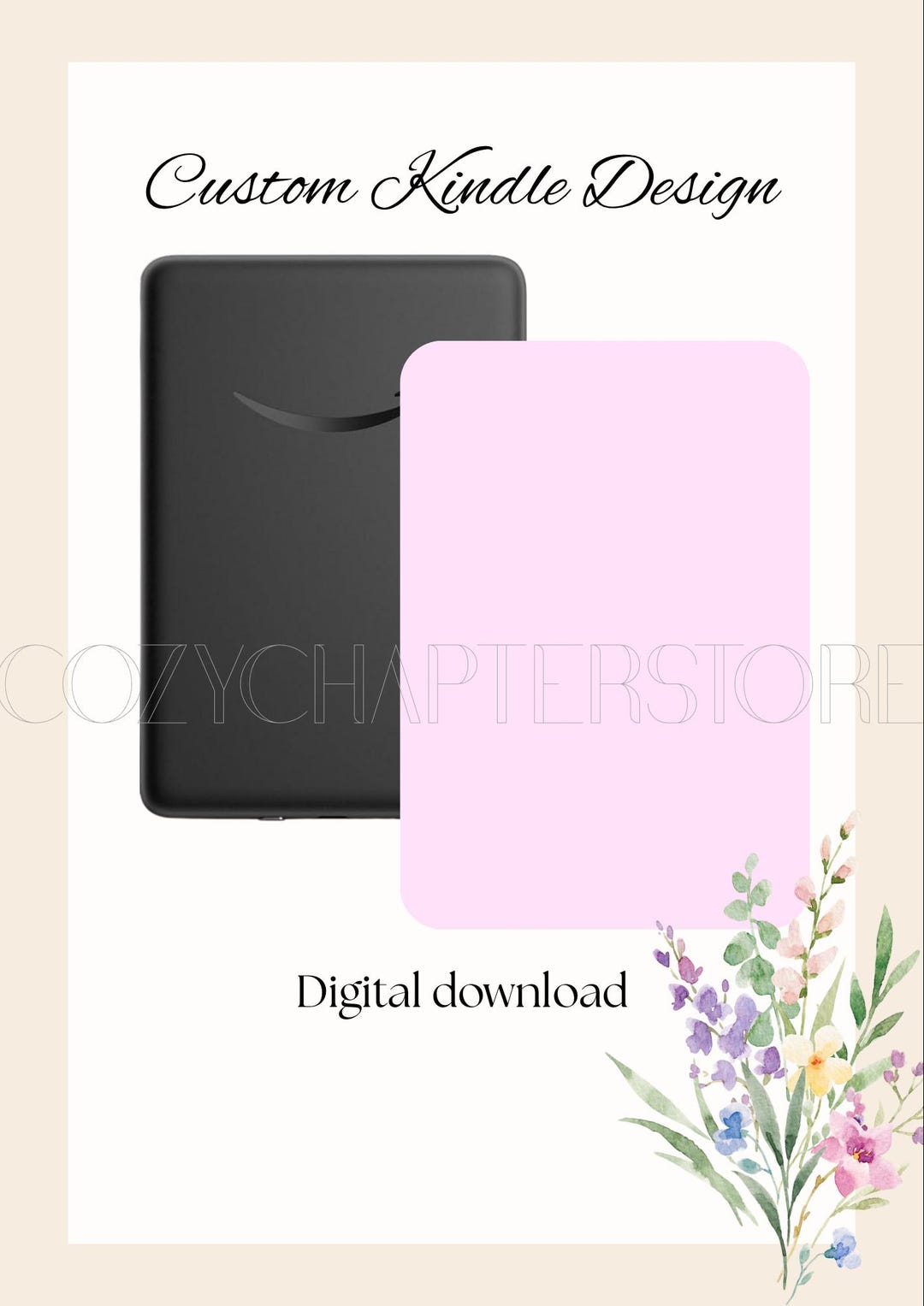 Digital Download Custom Kindle Insert / Custom Design / Kindle ...