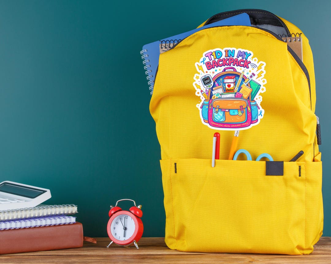 T1D Backpack Sticker: Fun Diabetes Awareness Decor - Type 1 Diabetic - Etsy