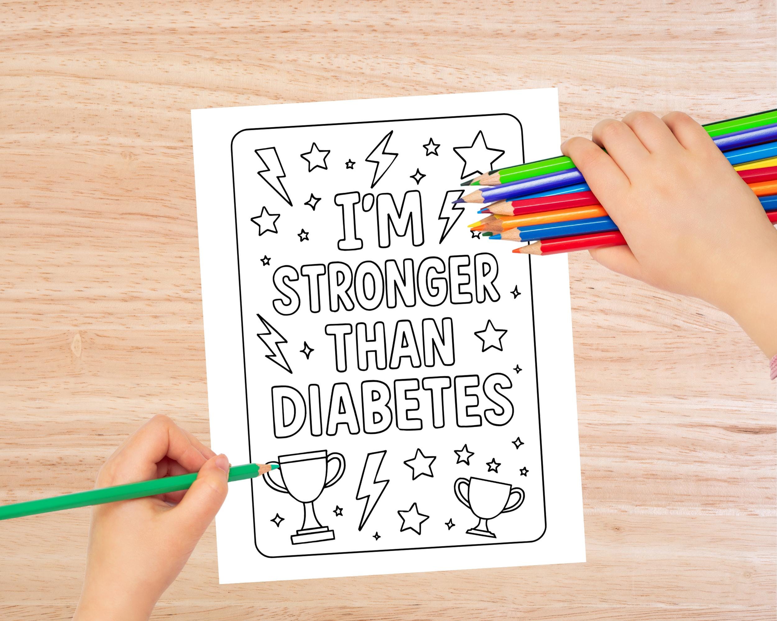 Diabetes Awareness Coloring Pages: Fun Activity Book (PDF Download) - Etsy