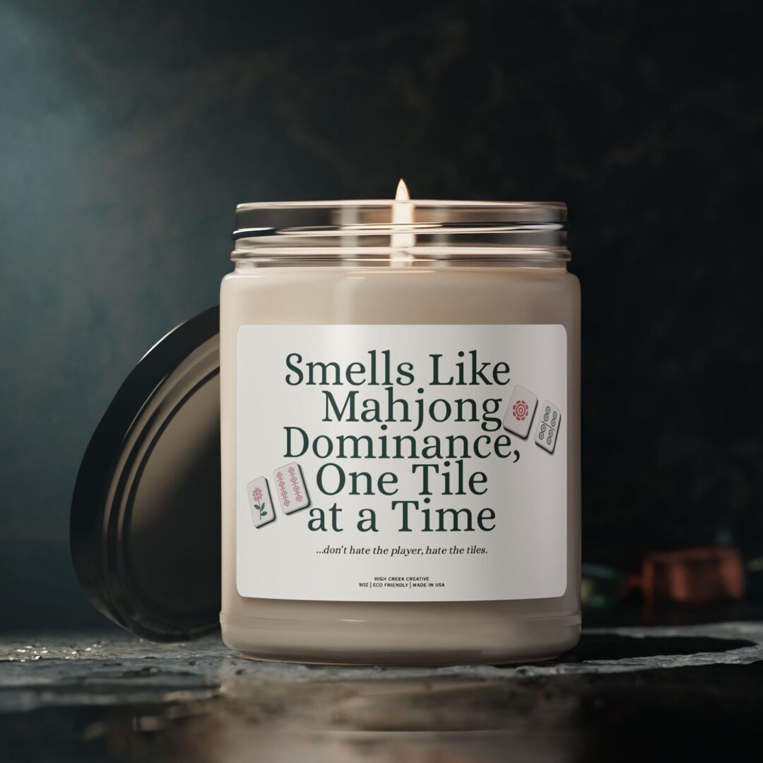 Mahjong Gift Candle Crack Bam Dot Night Mahjongg Themed Funny Unique ...