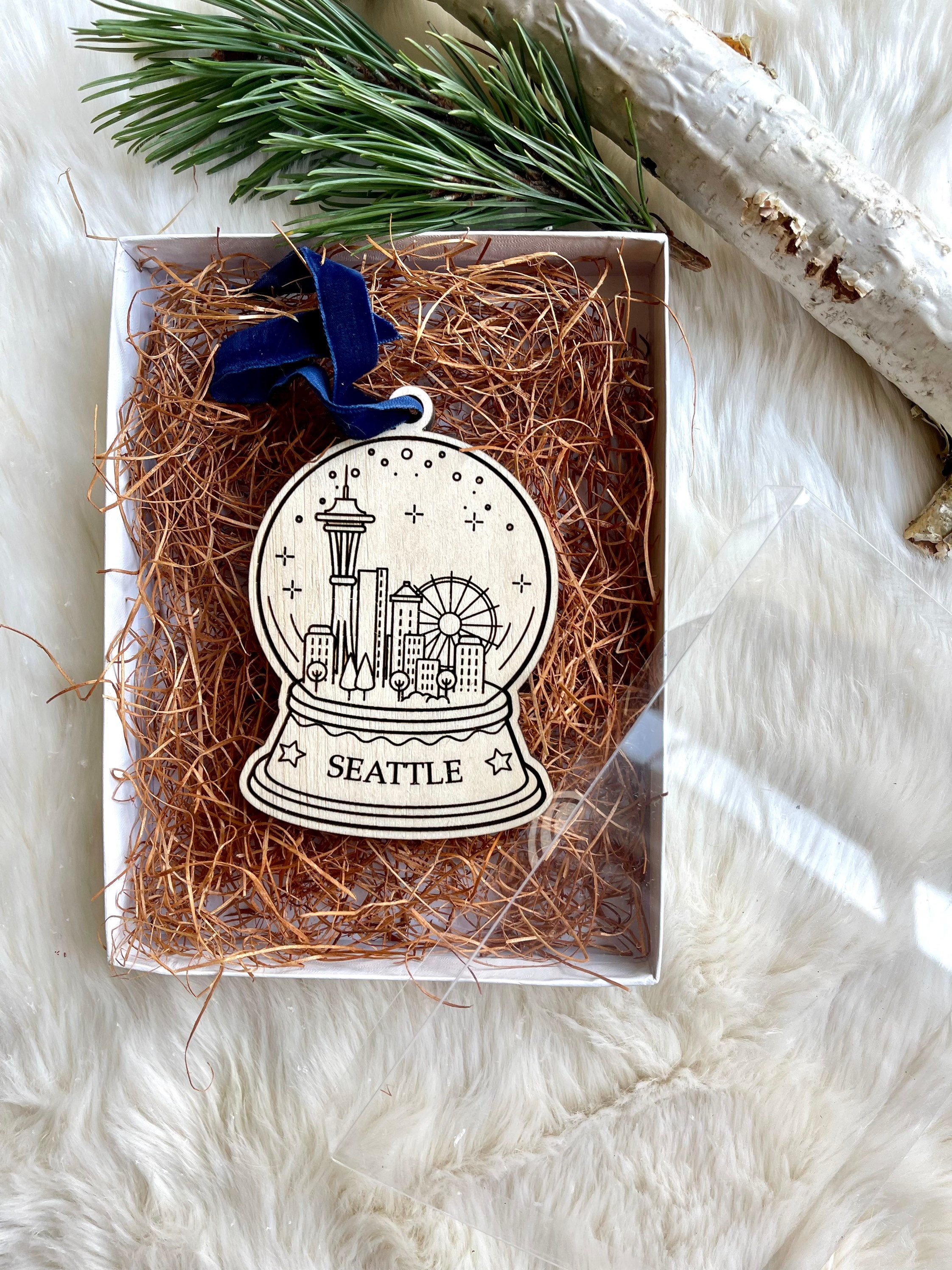Washington State Christmas Ornament Seattle Puget Sound Mount Rainier ...