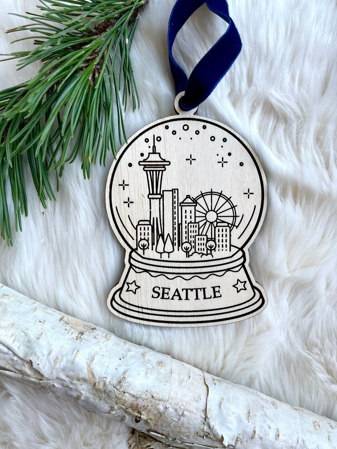 Washington State Christmas Ornament Seattle Puget Sound Mount Rainier ...