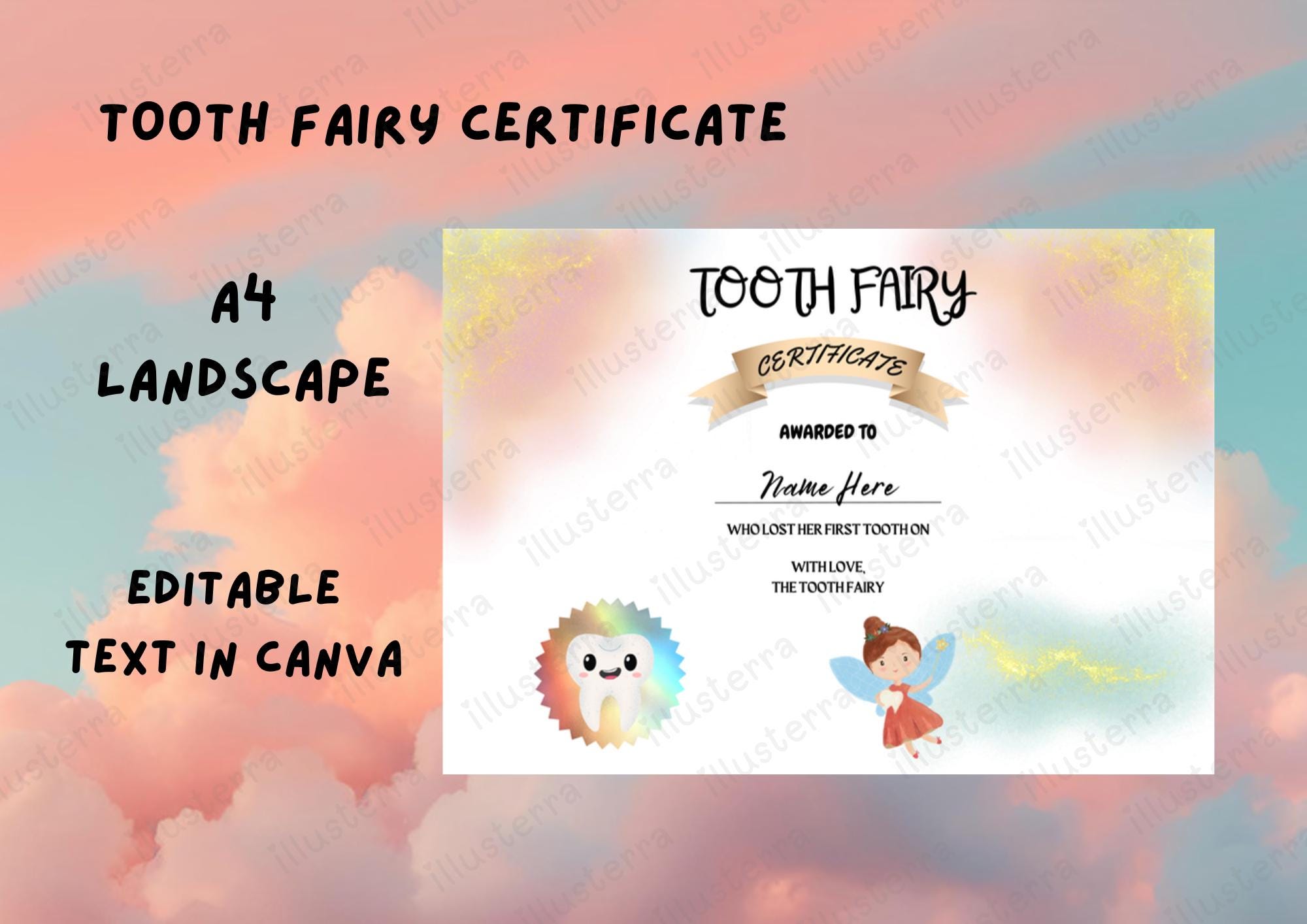 Editable Tooth Fairy Set With Envelope - Tooth Fairy Letter - Fully ...