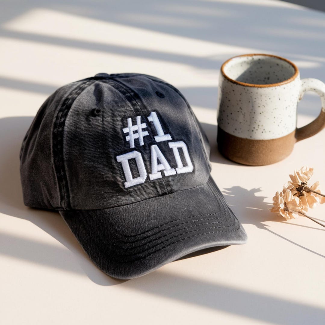 Embroidered Number 1 Dad Embroidered Cap #1 Dad Cap #1 Dad Hat # 1 Dad ...