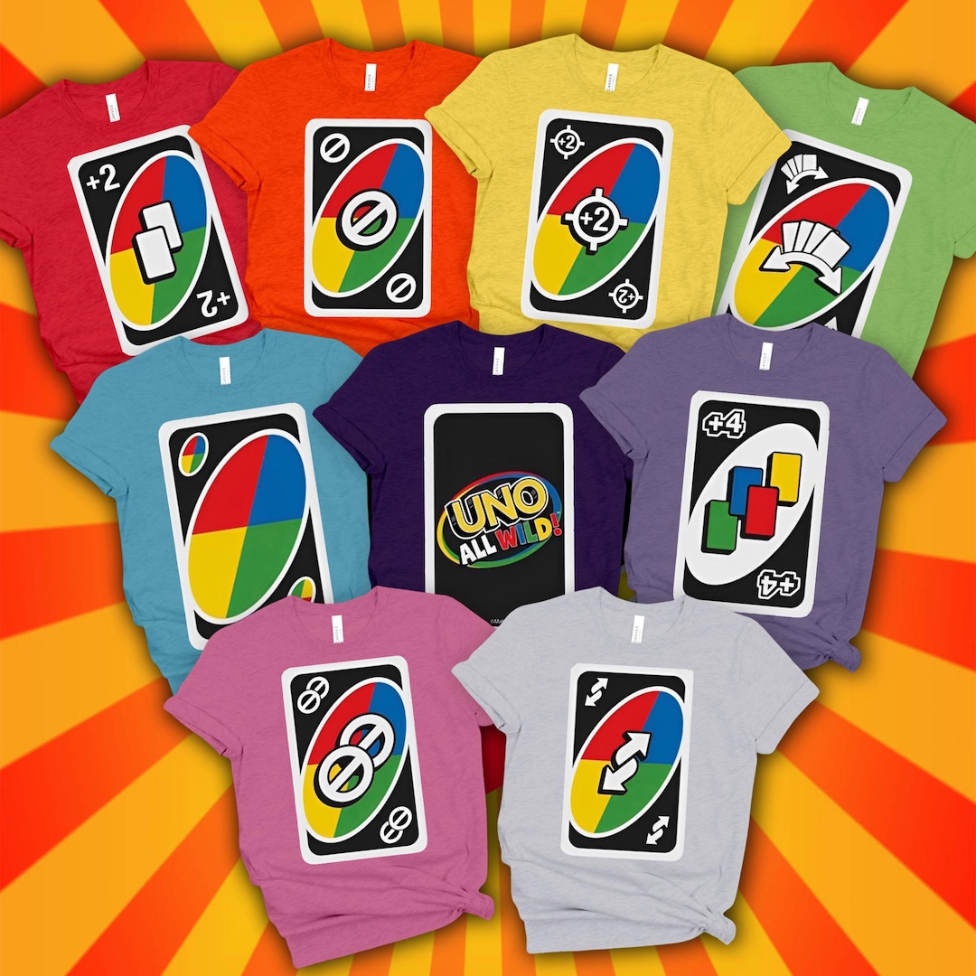 Uno Classic Card Shirt, Uno Card Matching Family Shirt, Uno Card ...